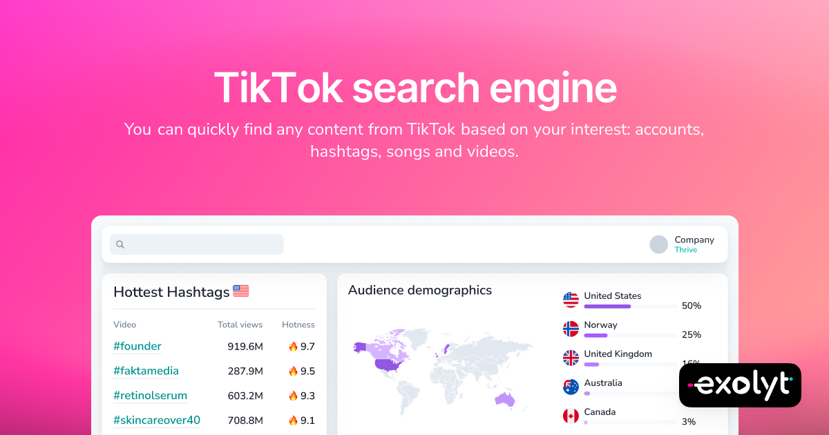TikTok search engine | Exolyt
